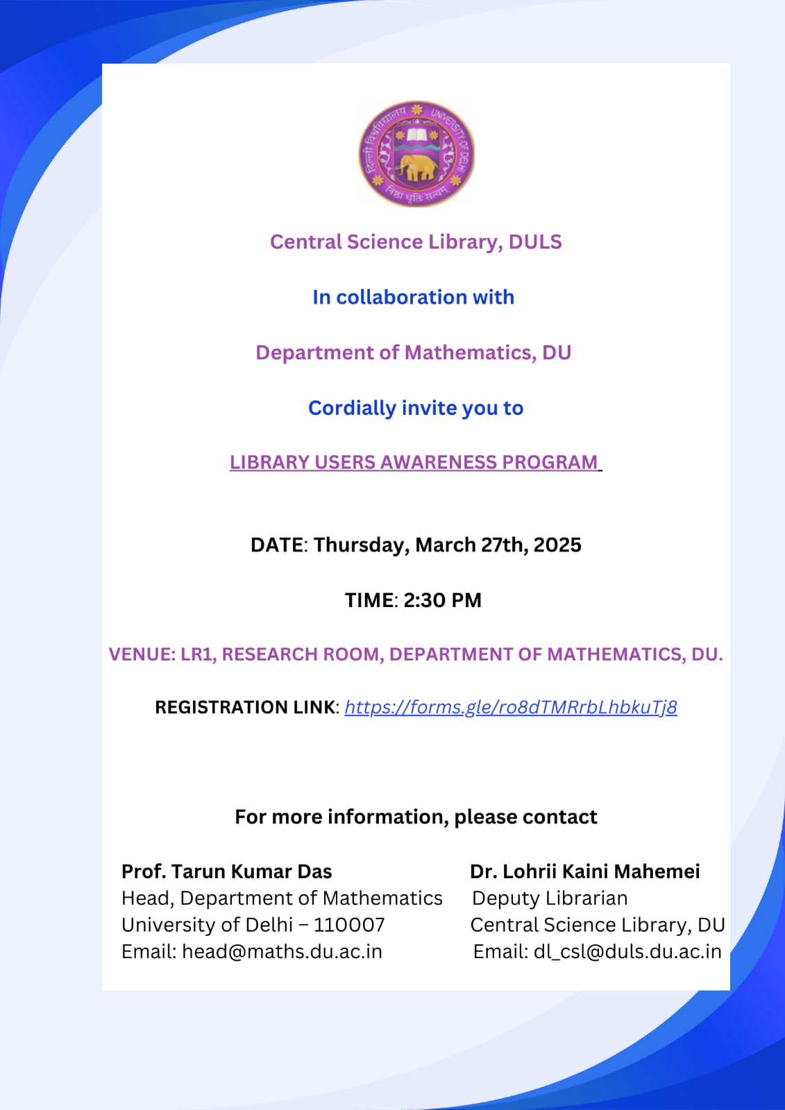 Delhi University Library System | Delhi University Library System